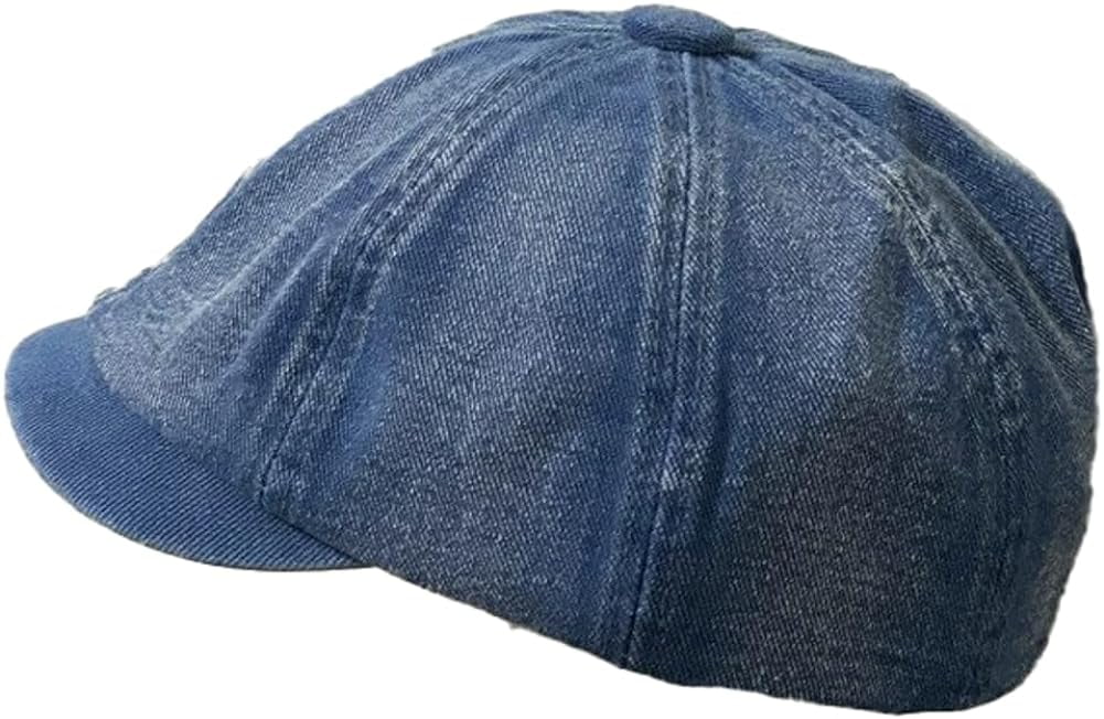 Kukuzhu Women's Vintage Denim Newsboy Cap Slouchy Octagonal Cap Comfy ...