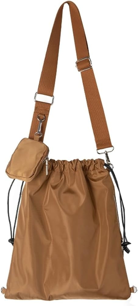 Kukuzhu Womens Drawstring Bucket Bag Designer Shoulder Crossbody Bag ...