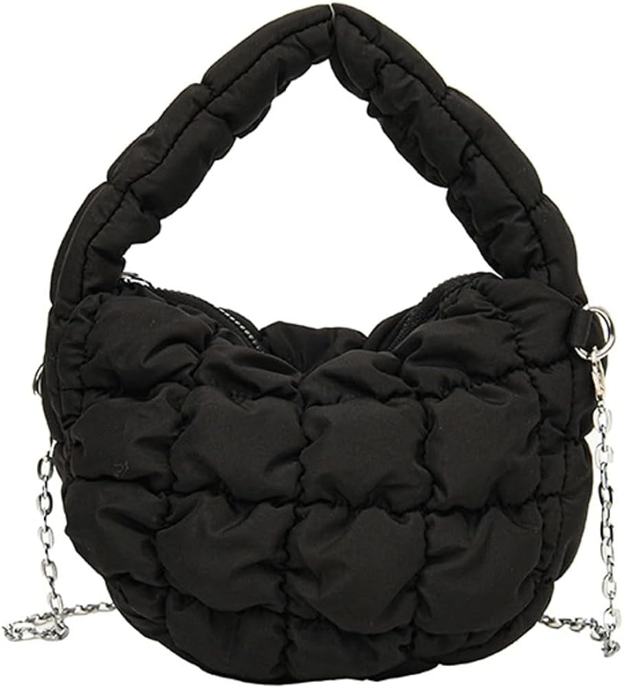 Kukuzhu Womens Quilted Crossbody Bag Puffer Top Handle Bag Quilted ...
