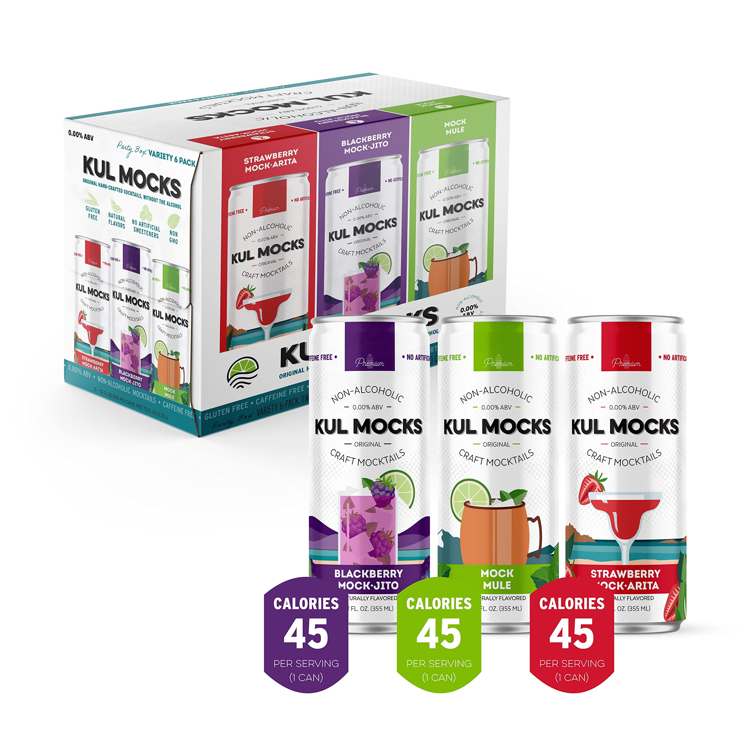Kul Mocks Cocktail Non-Alcoholic Ready to Drink Party 6-Pack 72 fl oz ...