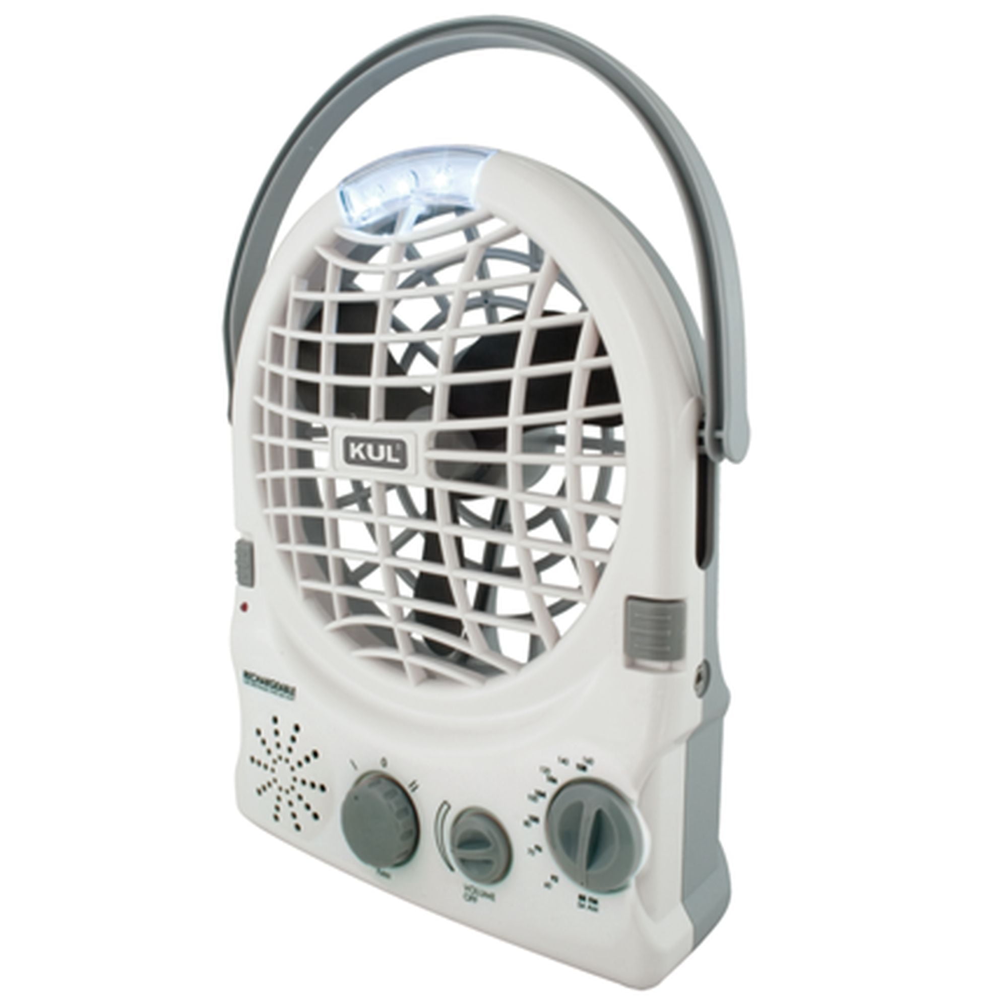 Kul New Portable 2 Speed Fan with AM/FM Radio and Light - Walmart.com