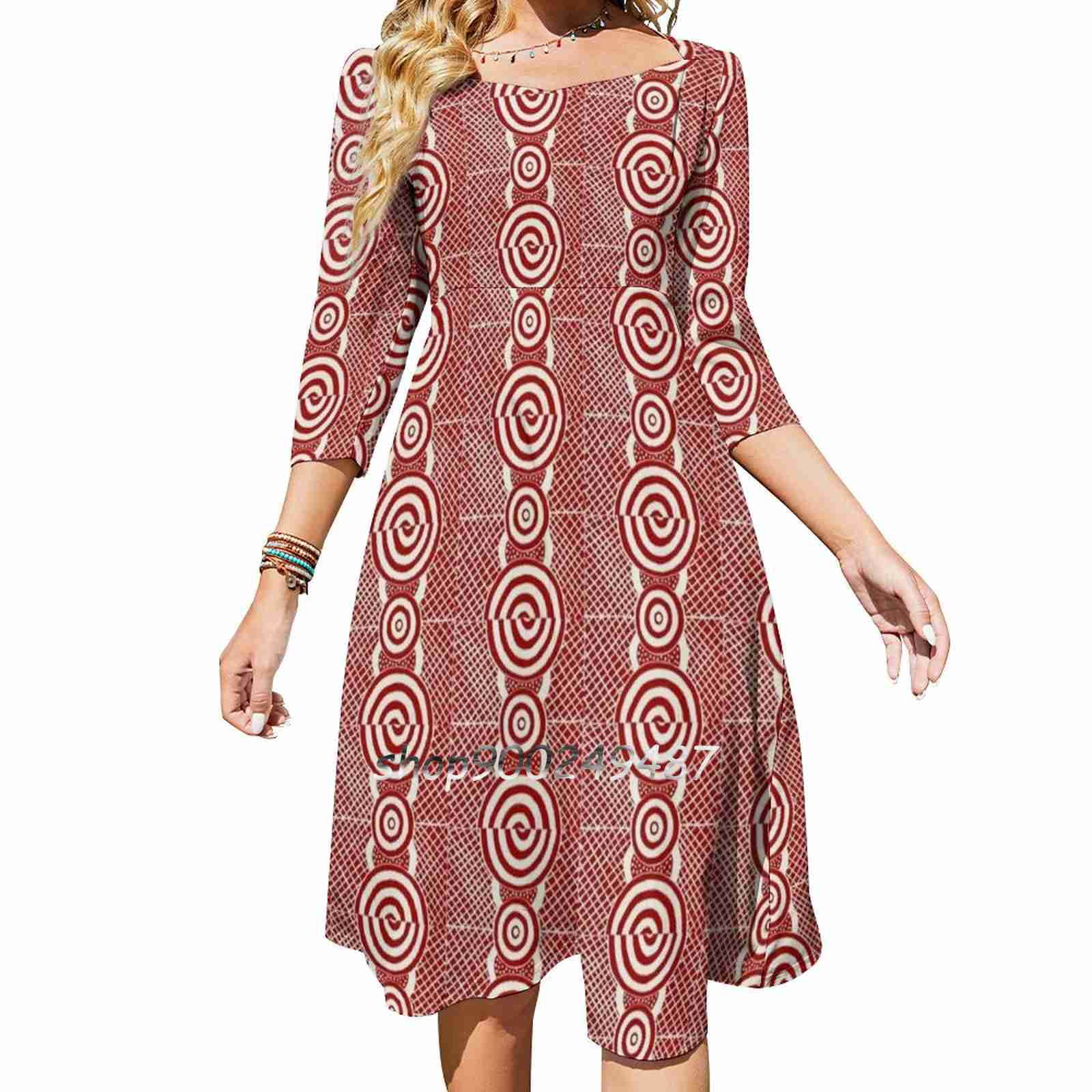 Kulama Sweetheart Knot Flared Dress Fashion Design Large Size Loose ...