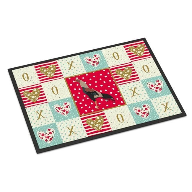 Caroline's Treasures CK5265MAT Kulang Chicken Love Door Mat, Indoor Rug ...