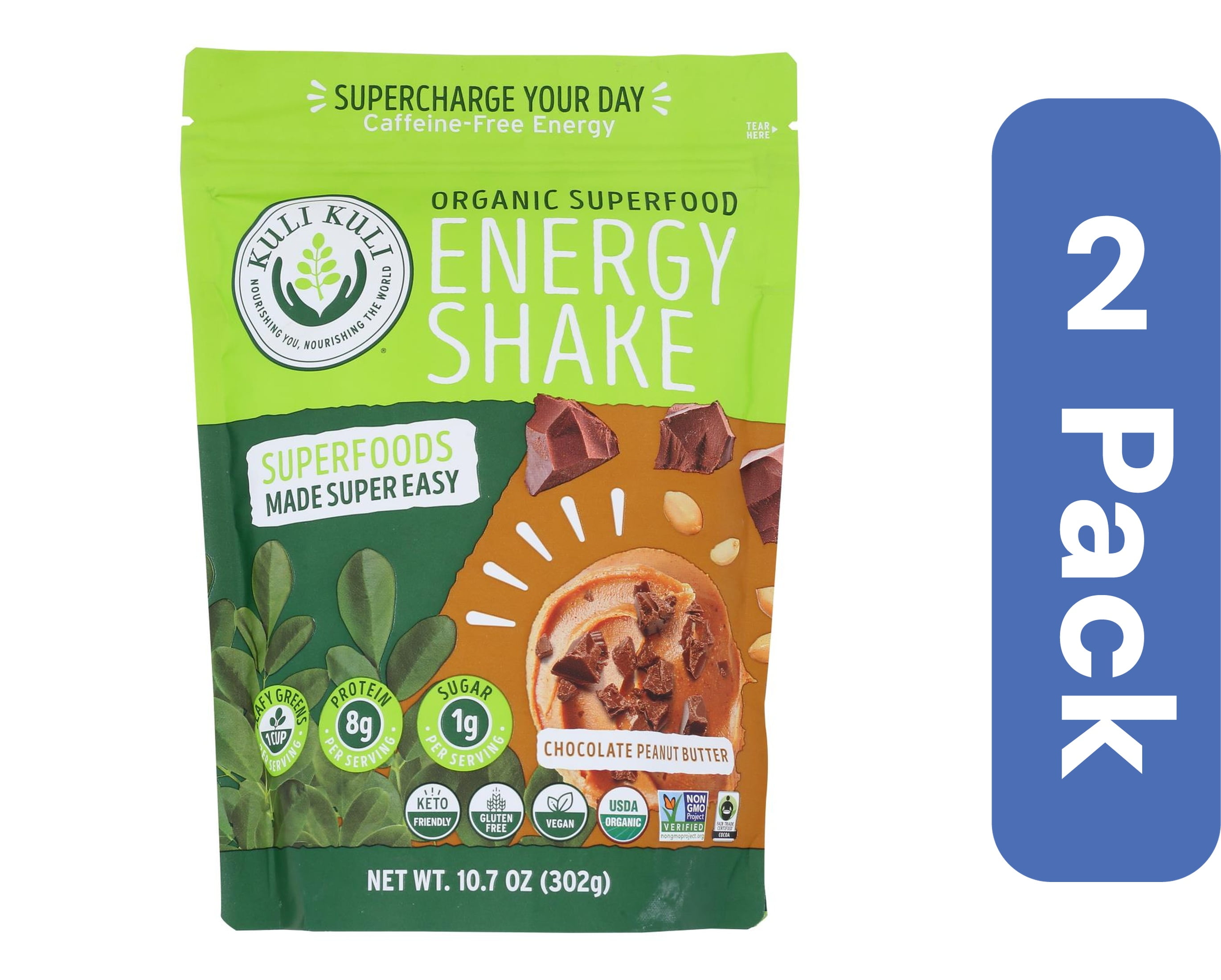 Kuli Kuli Moringa Chocolate Peanut Butter 10.7 oz (Pack Of 2) - Walmart.com