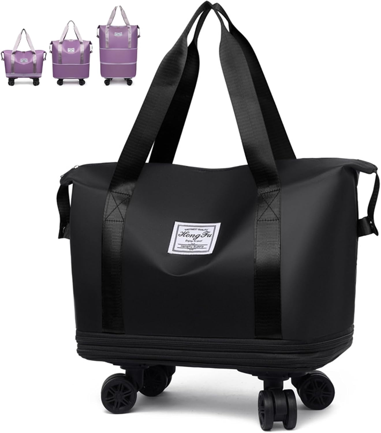 Kulken Travel Bag with Wheels, Large Capacity Foldable Expandable ...
