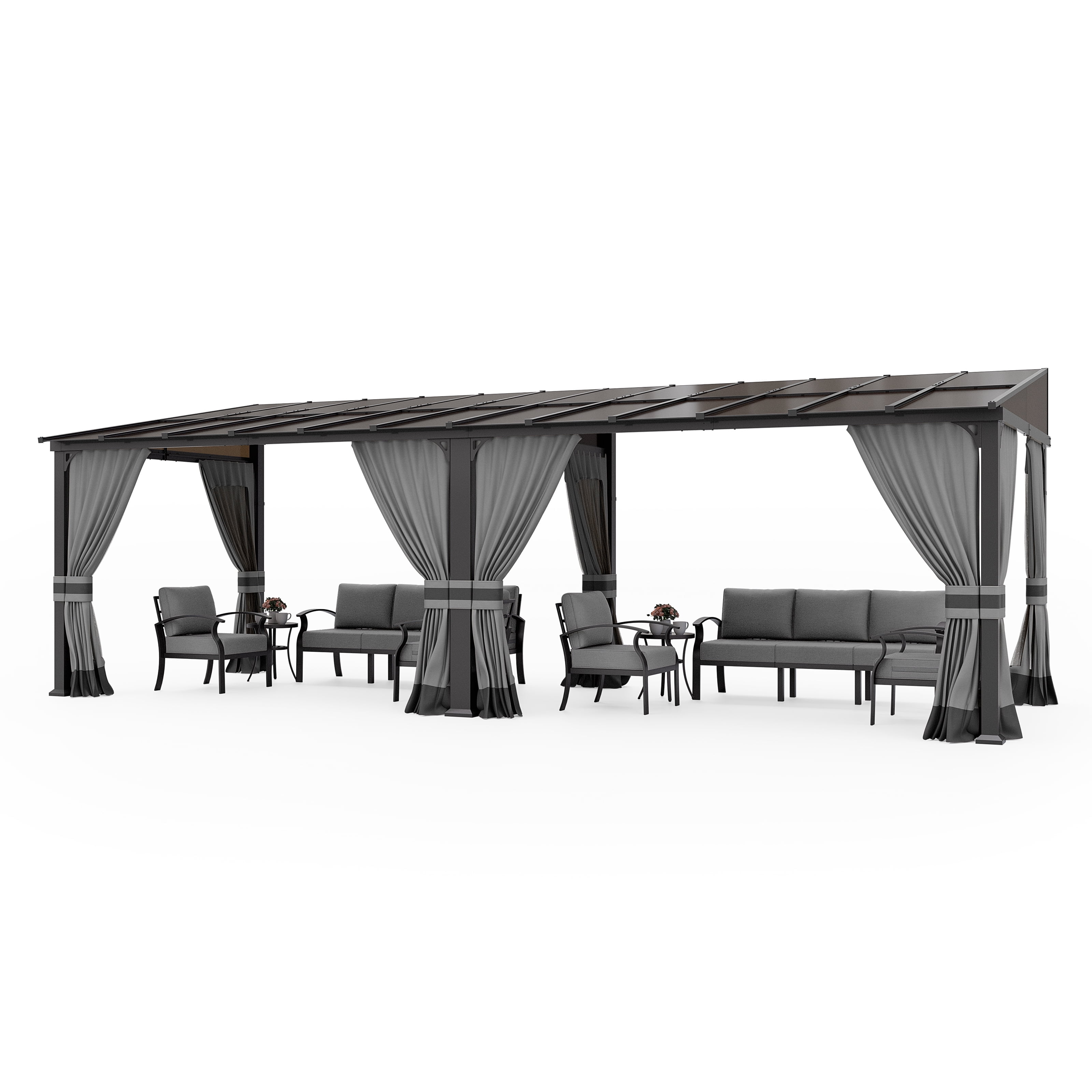 Kullavik 10’ x 24’ Gazebo, screened in gazebo,Outdoor Sunroom,Awnings ...