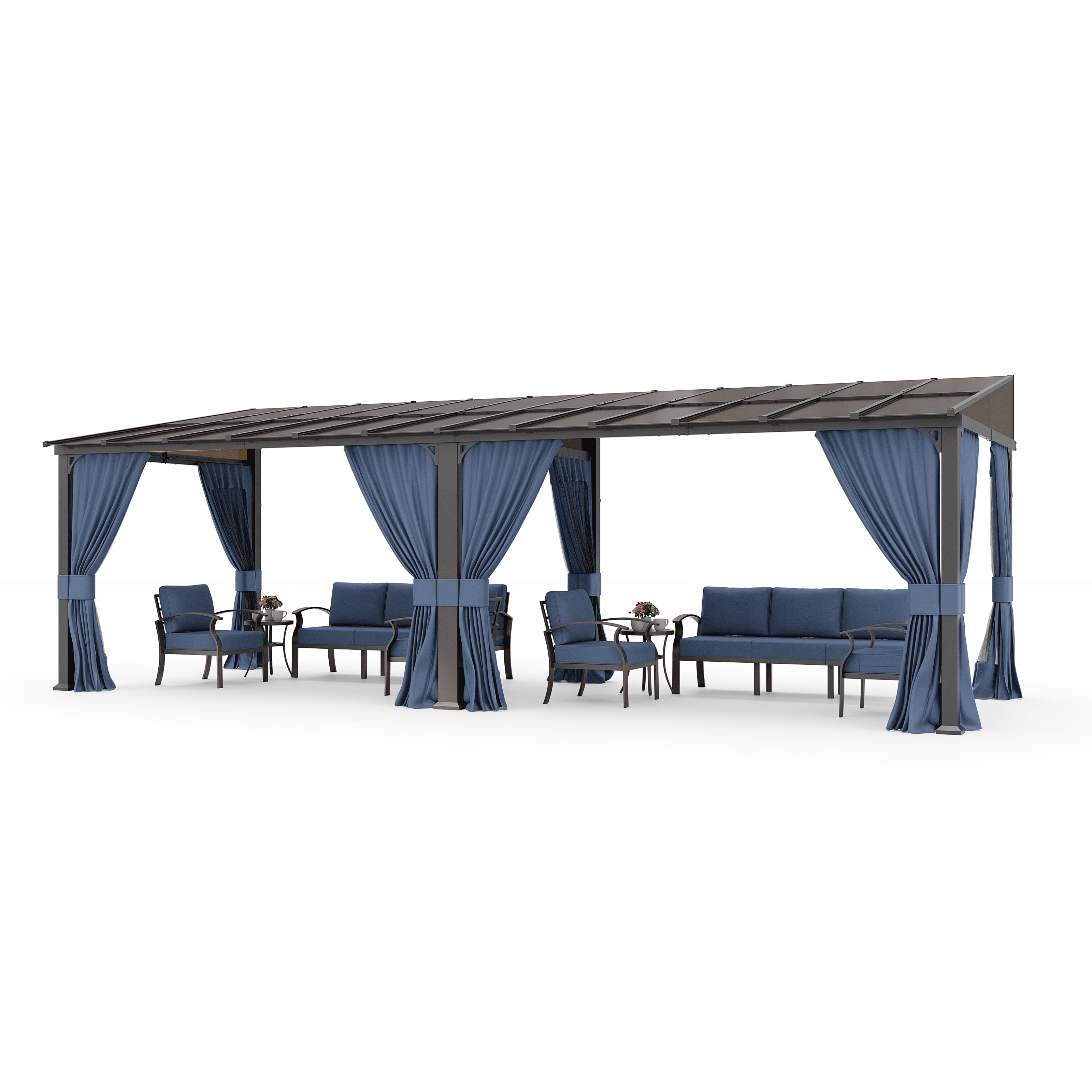 Kullavik 10’ x 28’ Gazebo, screened in gazebo,Outdoor Sunroom,Awnings ...