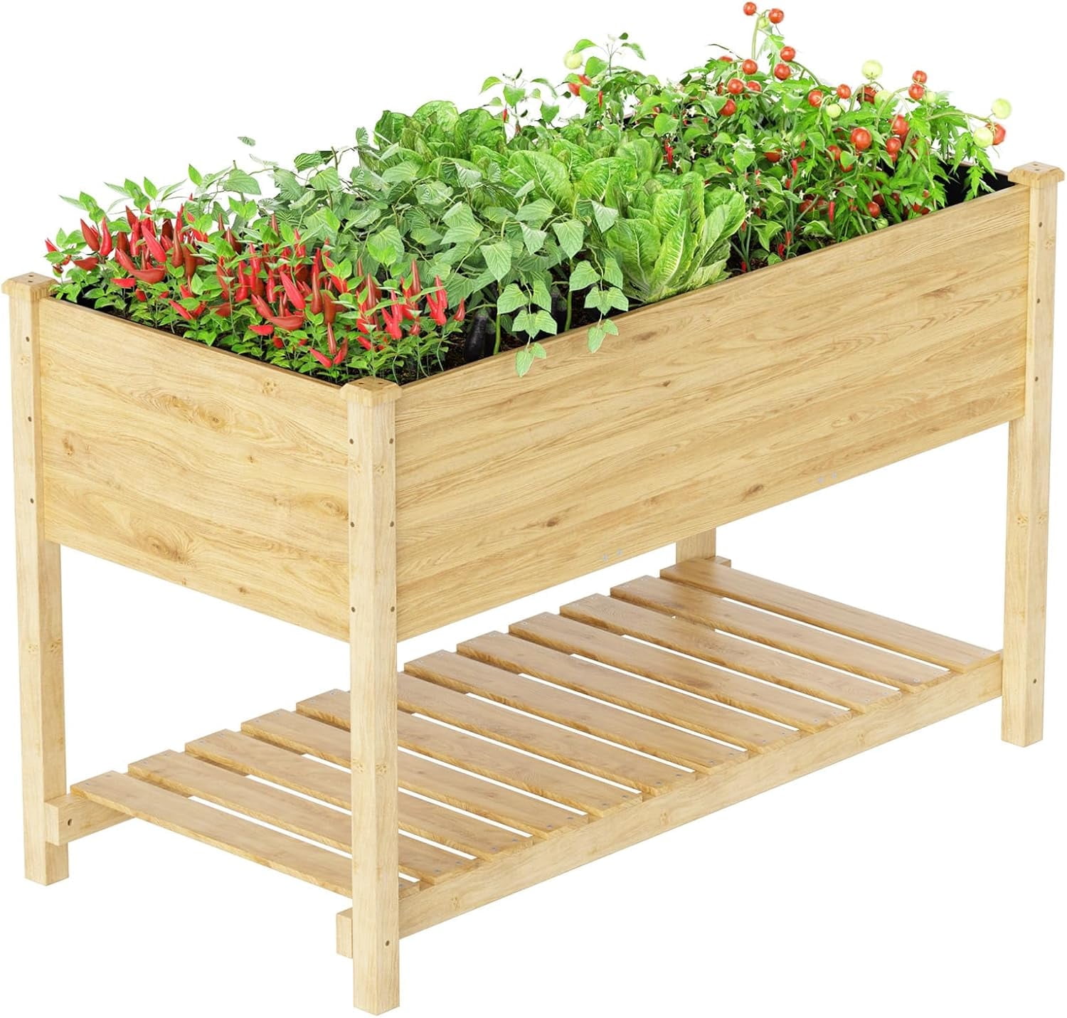 Kullavik Raised Garden Bed with Legs,Outdoor Elevated Cedar Wood ...