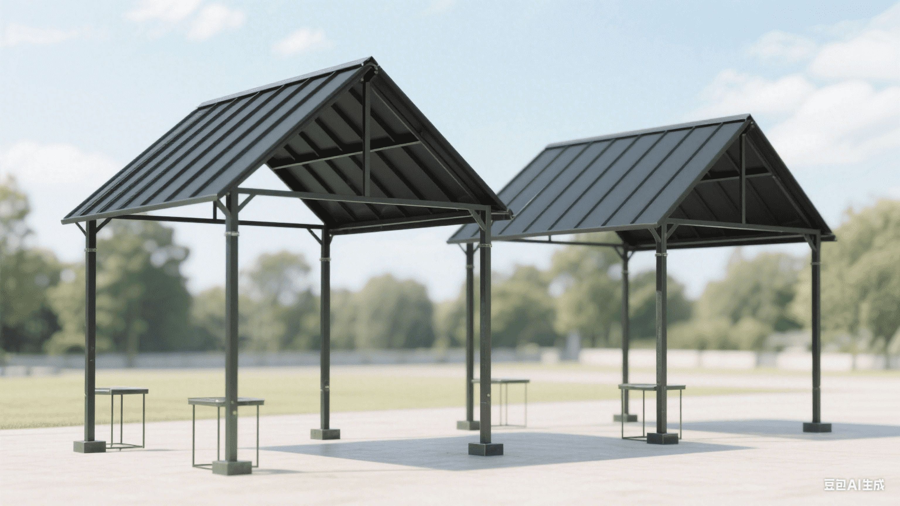 Kullavik 8x5ft Metal BBQ Gazebo with Vented Hardtop Roof – All-Weather ...