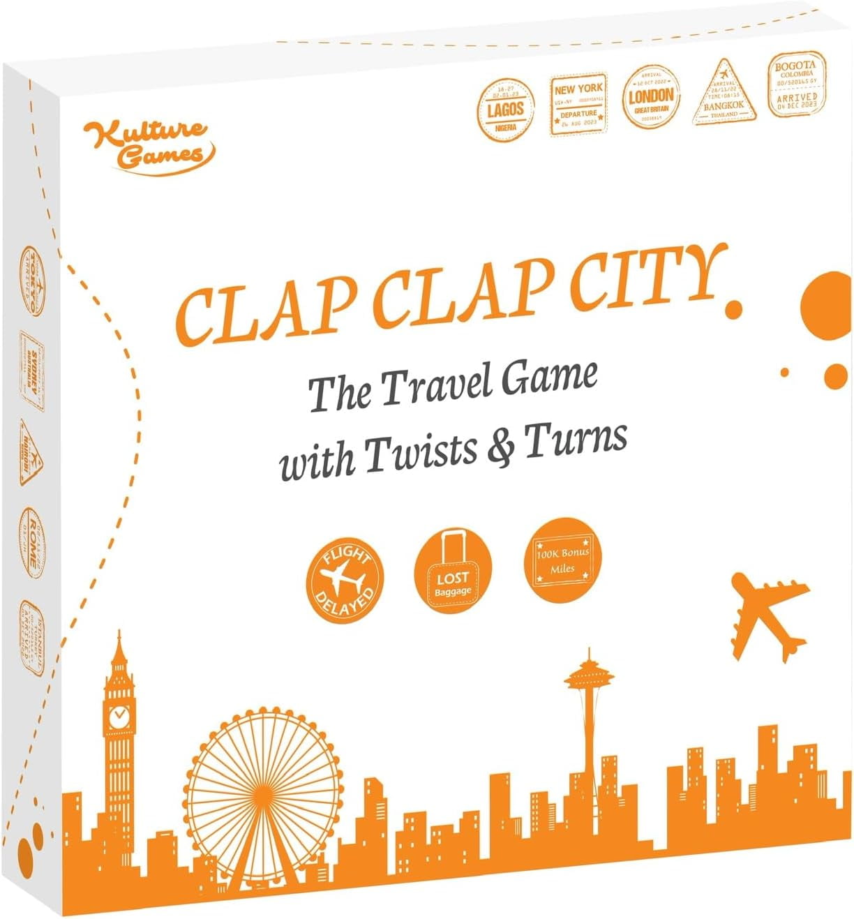 Kulture Games Clap Clap City - The Travel Game with Twists and Turns ...