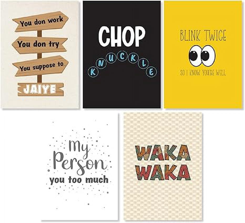 Kulture Games Nigerian Greeting Cards (10 Pack) - Fun Assorted African ...