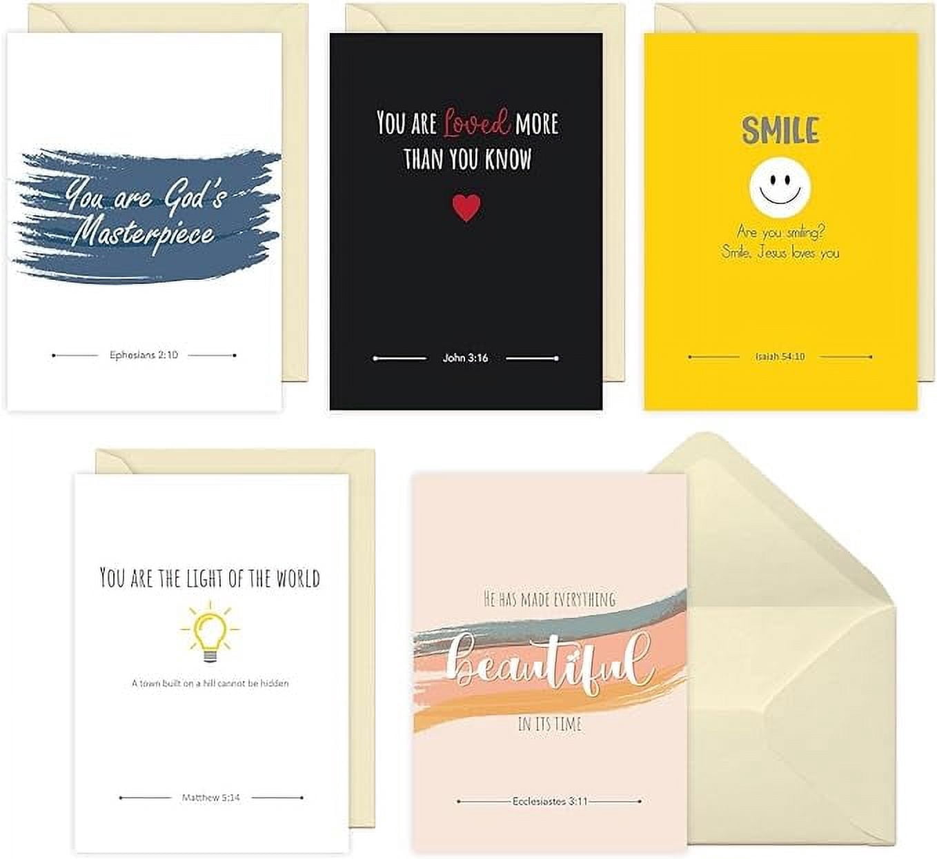 KultureGames 10 Pack Premium Christian Greeting Cards, Inspirational ...