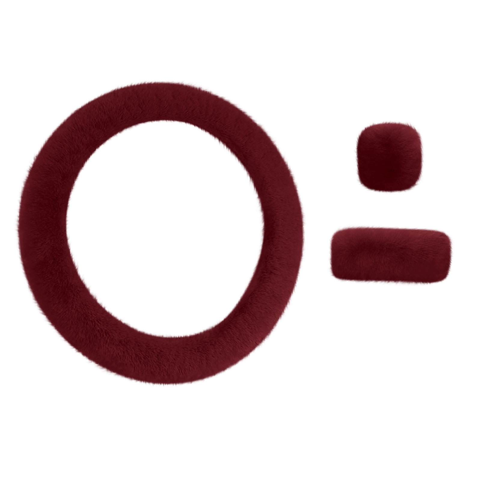 Kuluzego Direct Furry Car Steering Wheel Cover with Fluffy Gear Shift ...