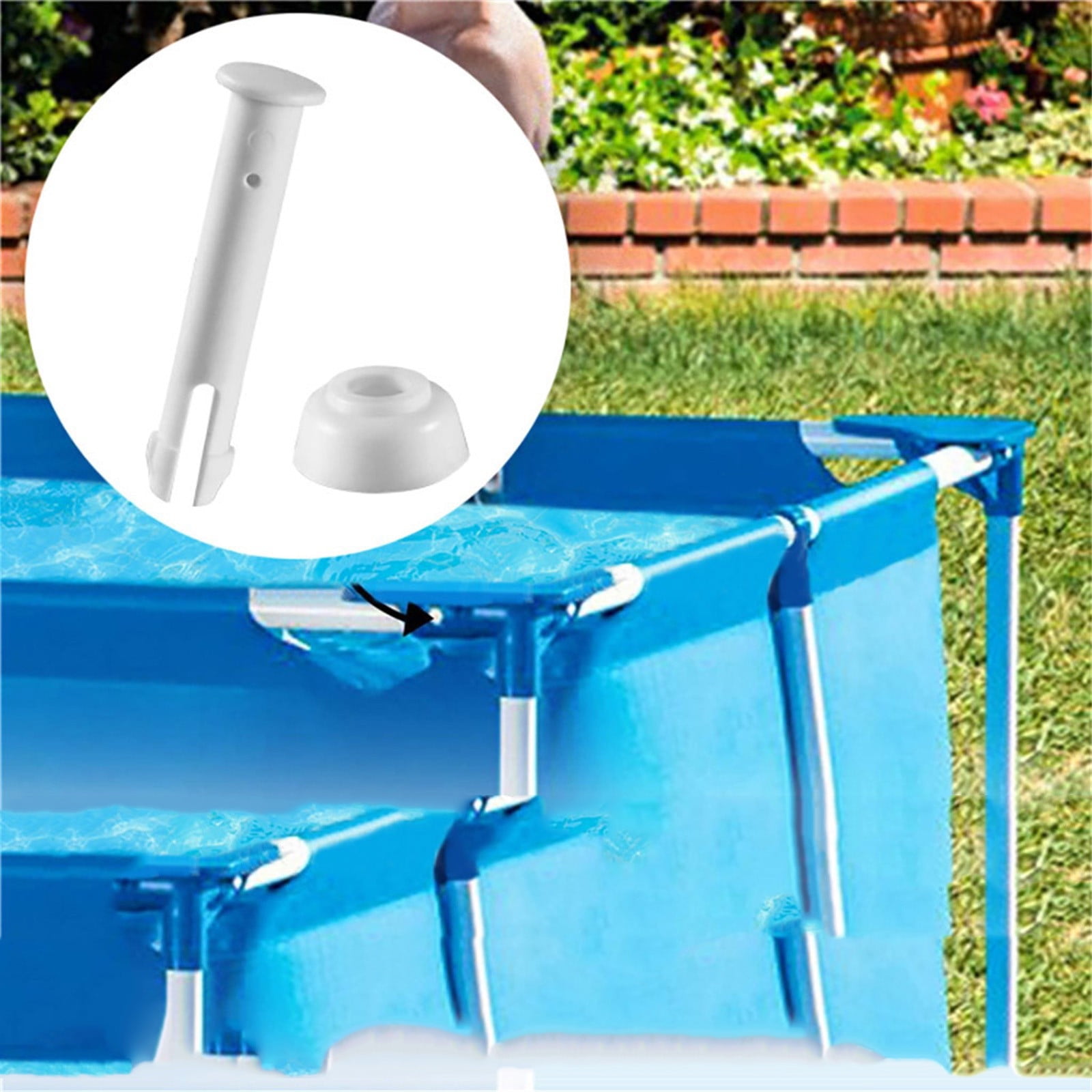 Kuluzego Plastic Pool Joint Pins Rubber Seals For 13'-24' Pools ...