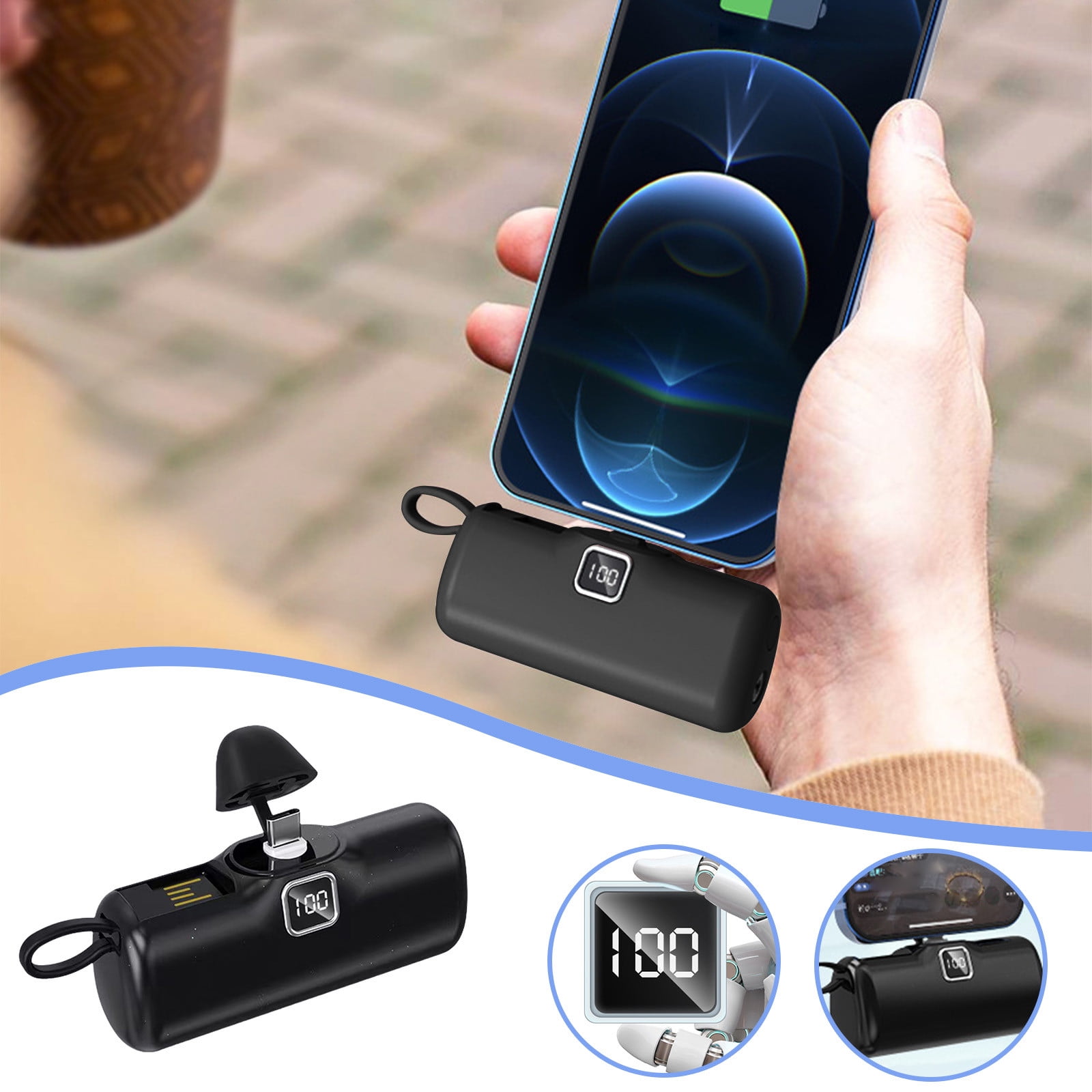 Kuluzego Portable Charger for Type-C Phones, Fast Charging Upgraded ...