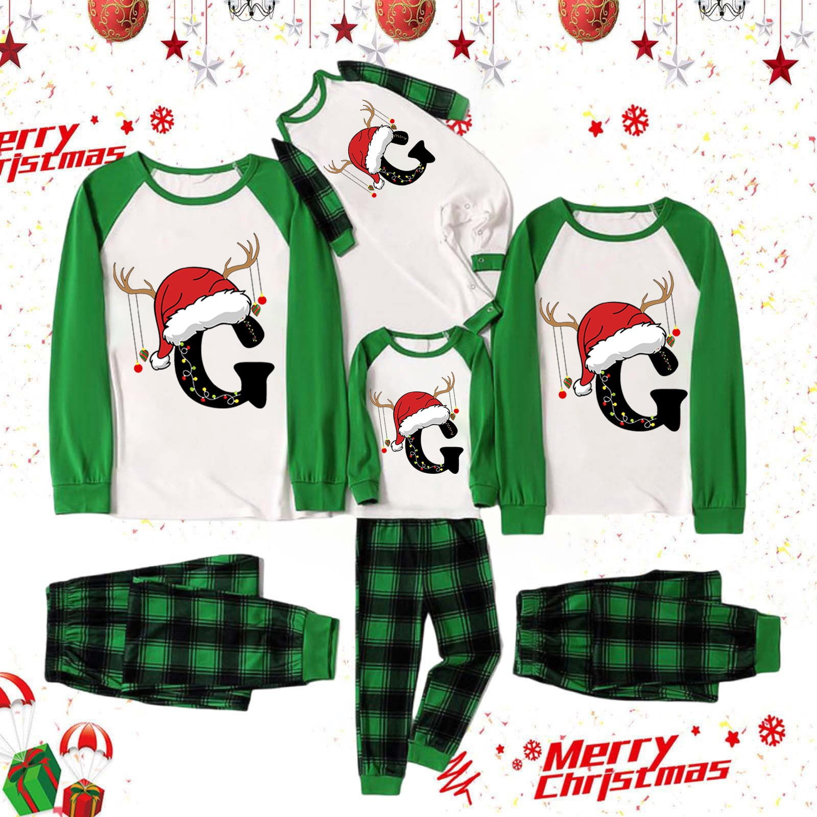 Kulywon Christmas Pajamas Family Christmas Pajamas Matching Sets Mens ...