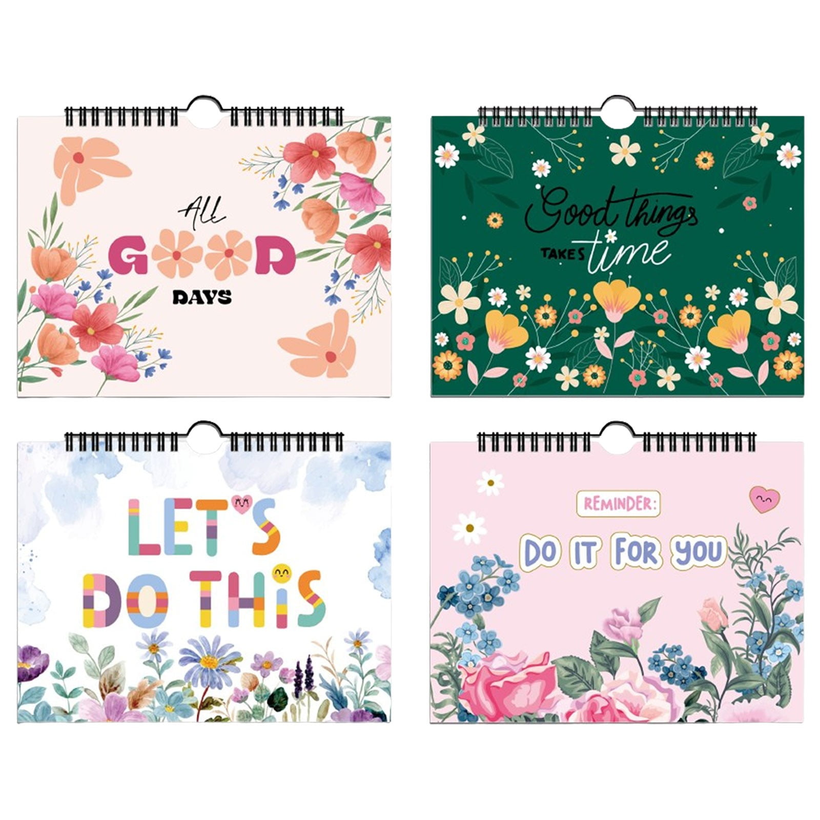 Kulywon Promotion!Tool Bag ,4 Flower Theme Inspirational Notepad 12 ...