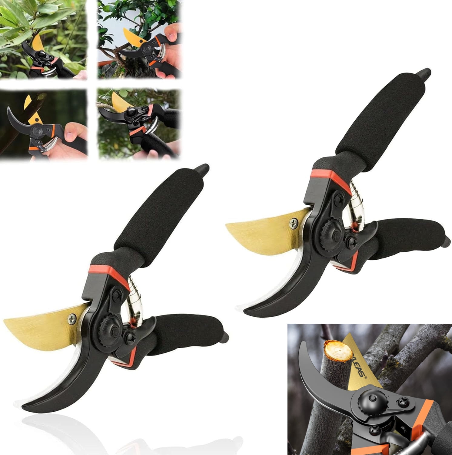 Kulzdevices GardenSlicer Pro Heavy Duty Garden Shears, Premium Titanium ...