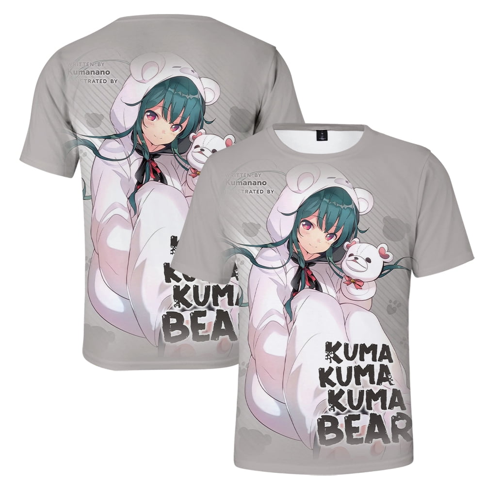 Kuma Kuma Kuma Bear 3D Short Sleeve T shirt Anime Jersey Cosplay ...