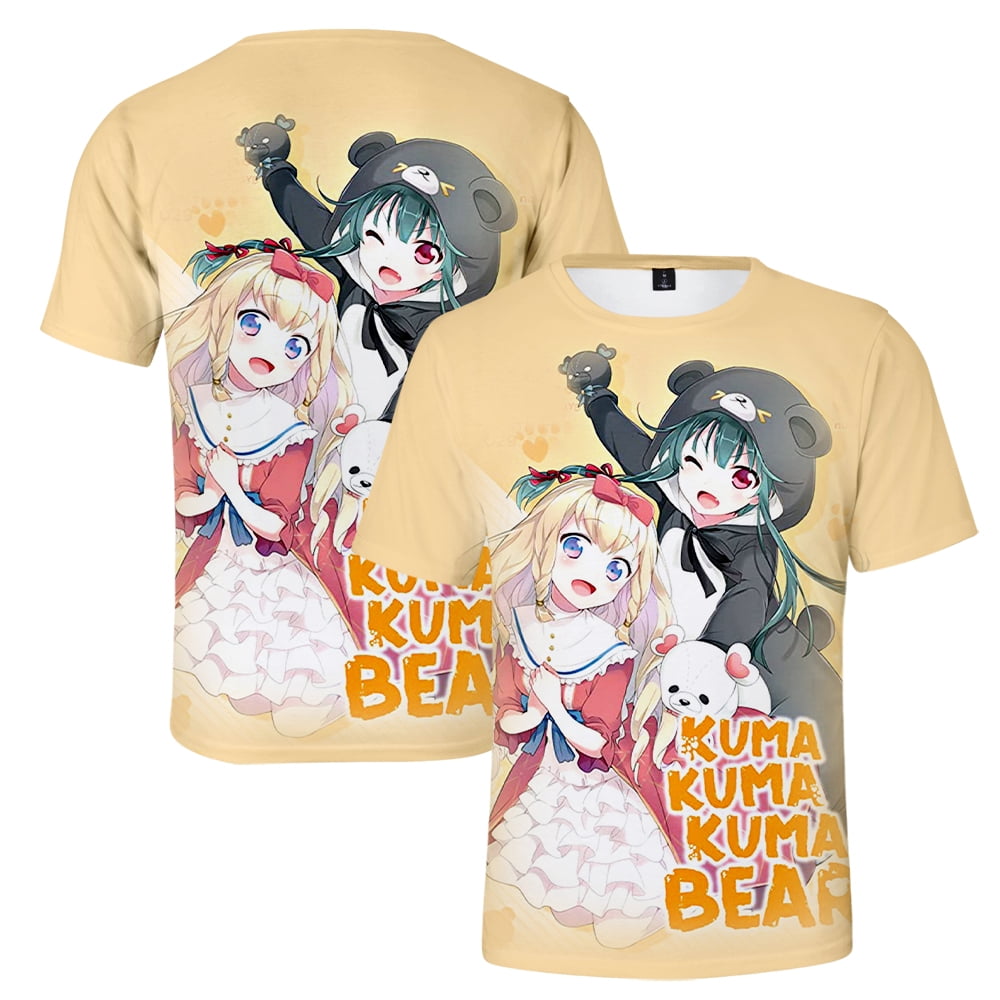 Kuma Kuma Kuma Bear 3D Short Sleeve T shirt Anime Jersey Cosplay ...