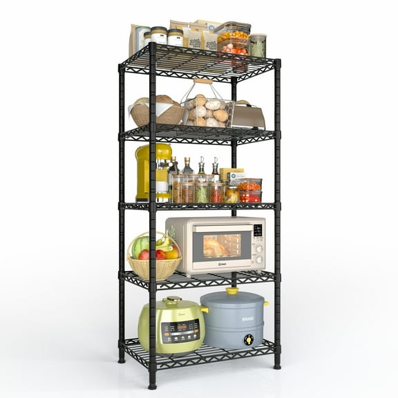 LInyy Metal Garage Shelving Unit, Heavy Duty 5-Tier Adjustable Storage ...