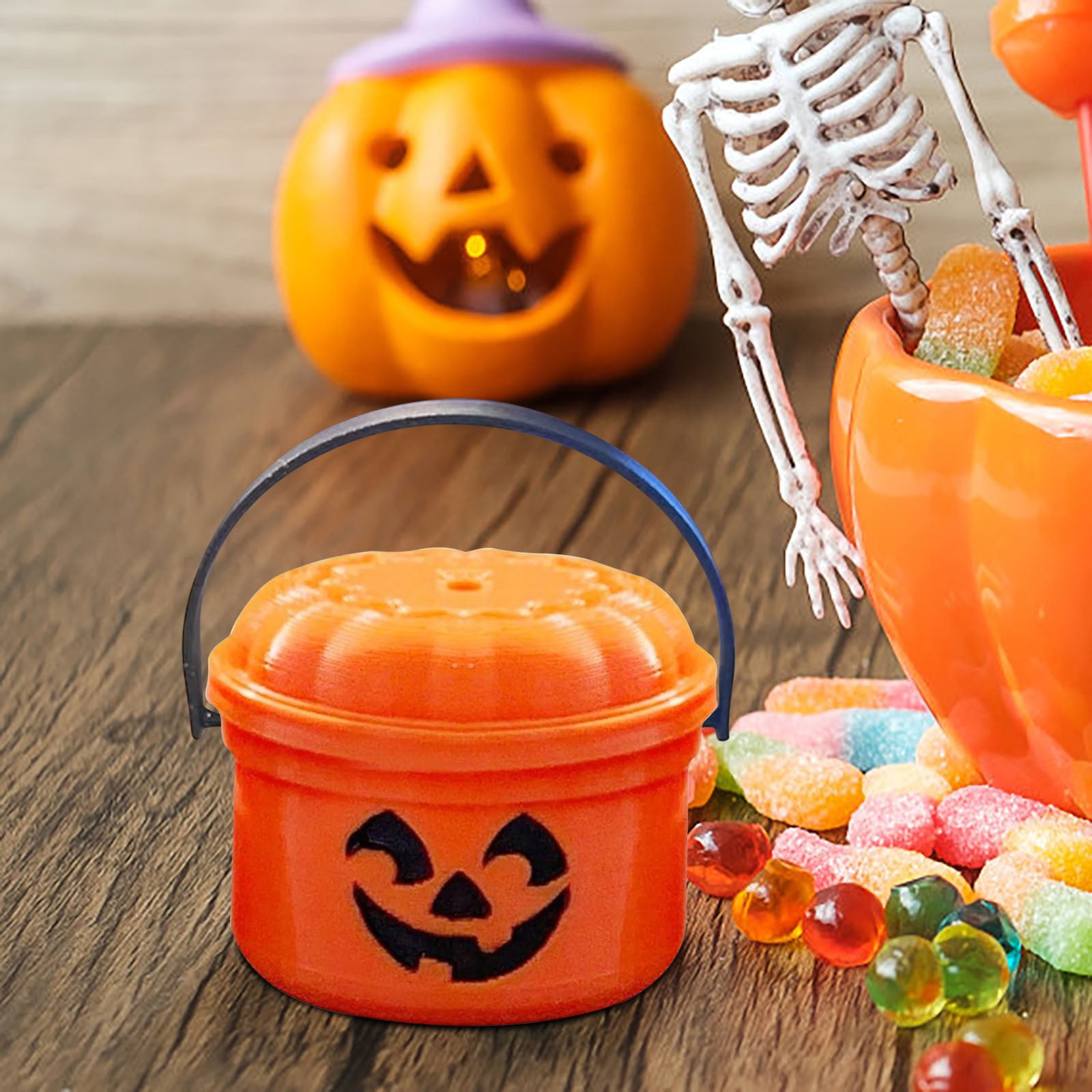 Kumdkd 1-Pack Halloween Mini Buckets Set - Colorful Trick or Treat ...