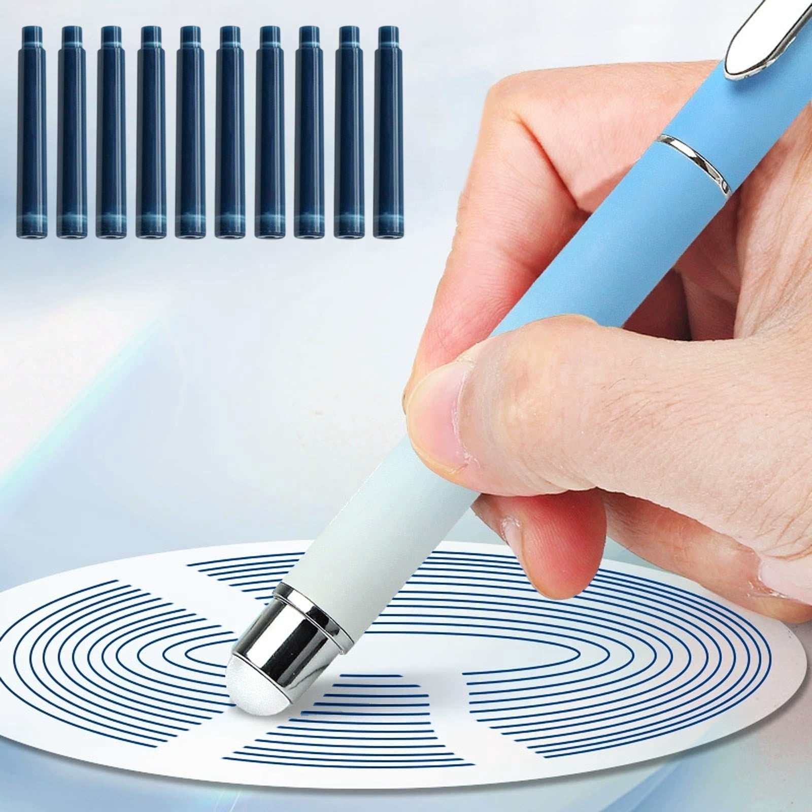Kumdkd 10-Pack 3.4mm Thermal Erasable Pen Refill Cartridges, Black/Blue ...