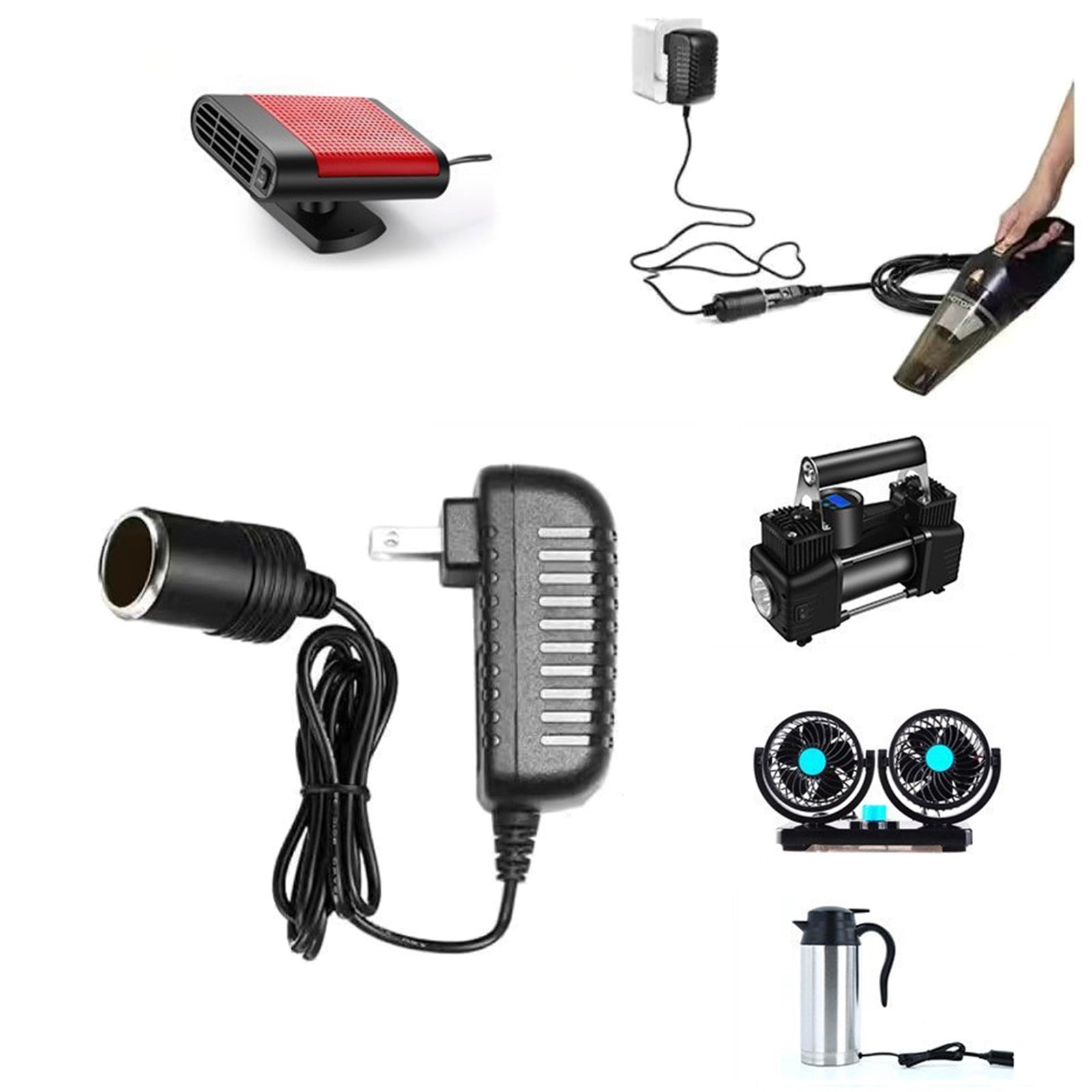 Kumdkd 12V 2A Car Power Converter 110V-240V AC to DC Adapter - For CPAP ...