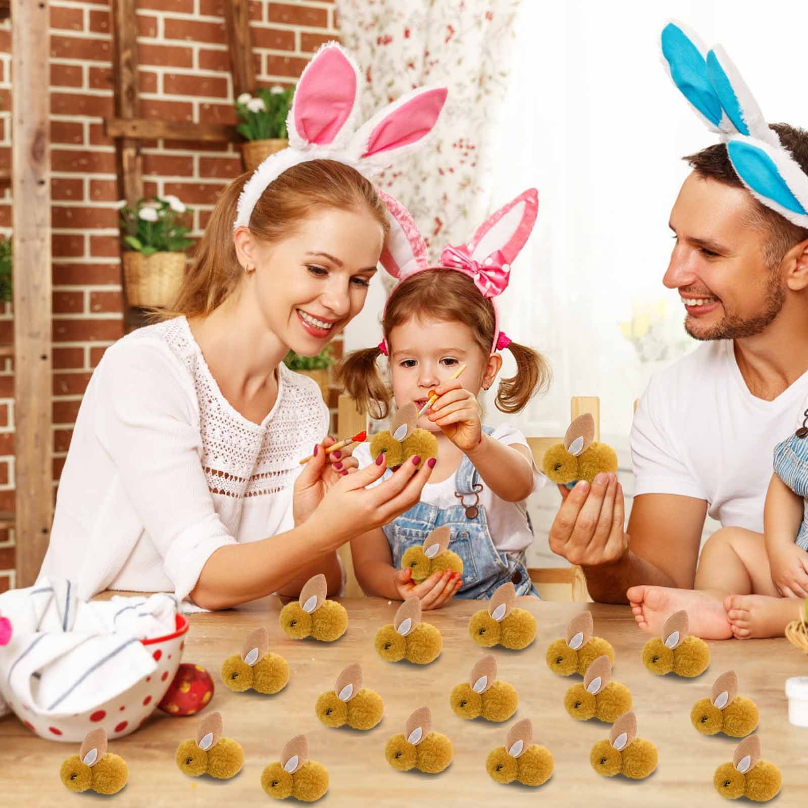 Kumdkd 20 Pcs Mini Plush Easter Bunny Animals, Miniature Stuffed Rabbit ...