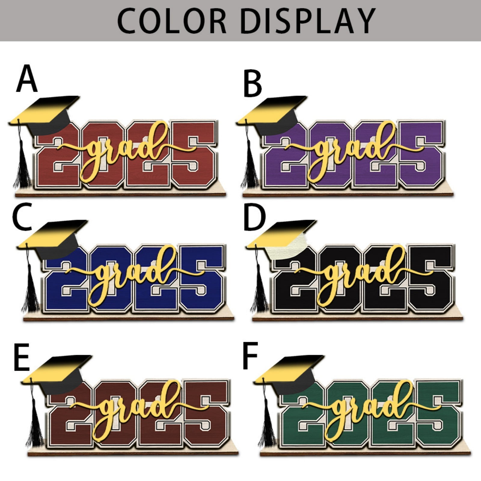 Kumdkd 2025 Graduation Decorations, Class of 2025 Table Wooden ...