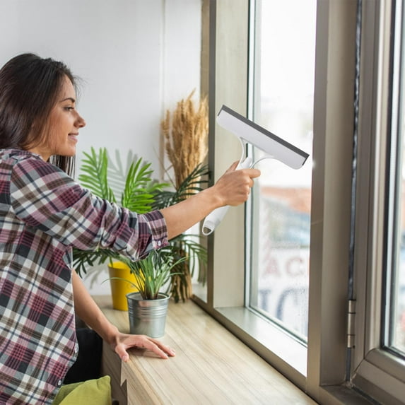 Kumdkd 3-in-1 Window Cleaning Tool with Squeegee, Scrubber & Spray ...