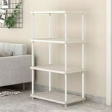Kumdkd 4-Tier Plastic Shelving Unit - 220LB Capacity Storage Rack for ...