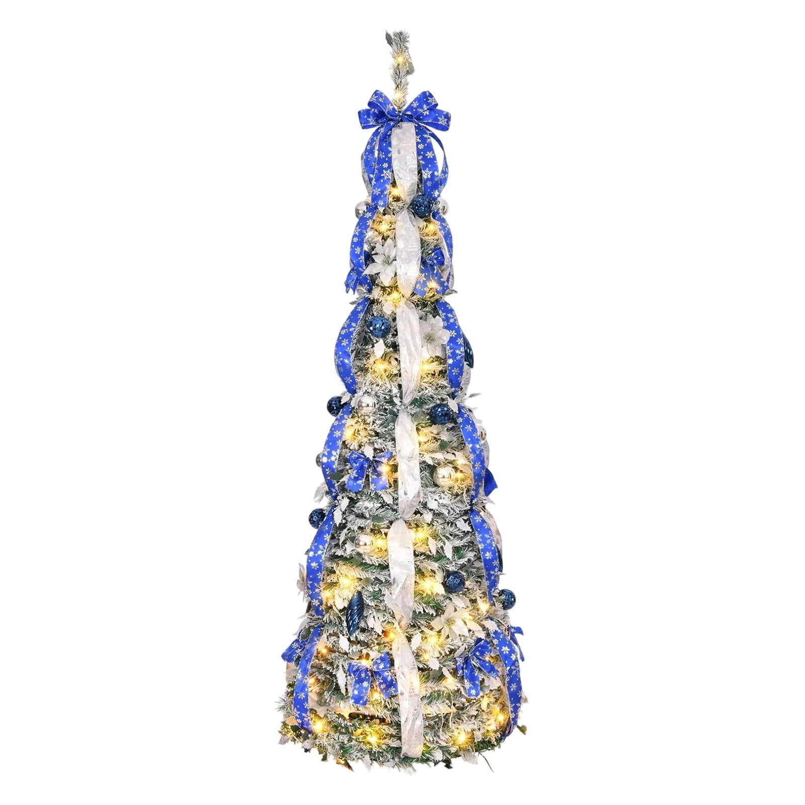 Kumdkd 6 Ft Pre-Lit Christmas Tree with LED Lights - Collapsible PVC ...