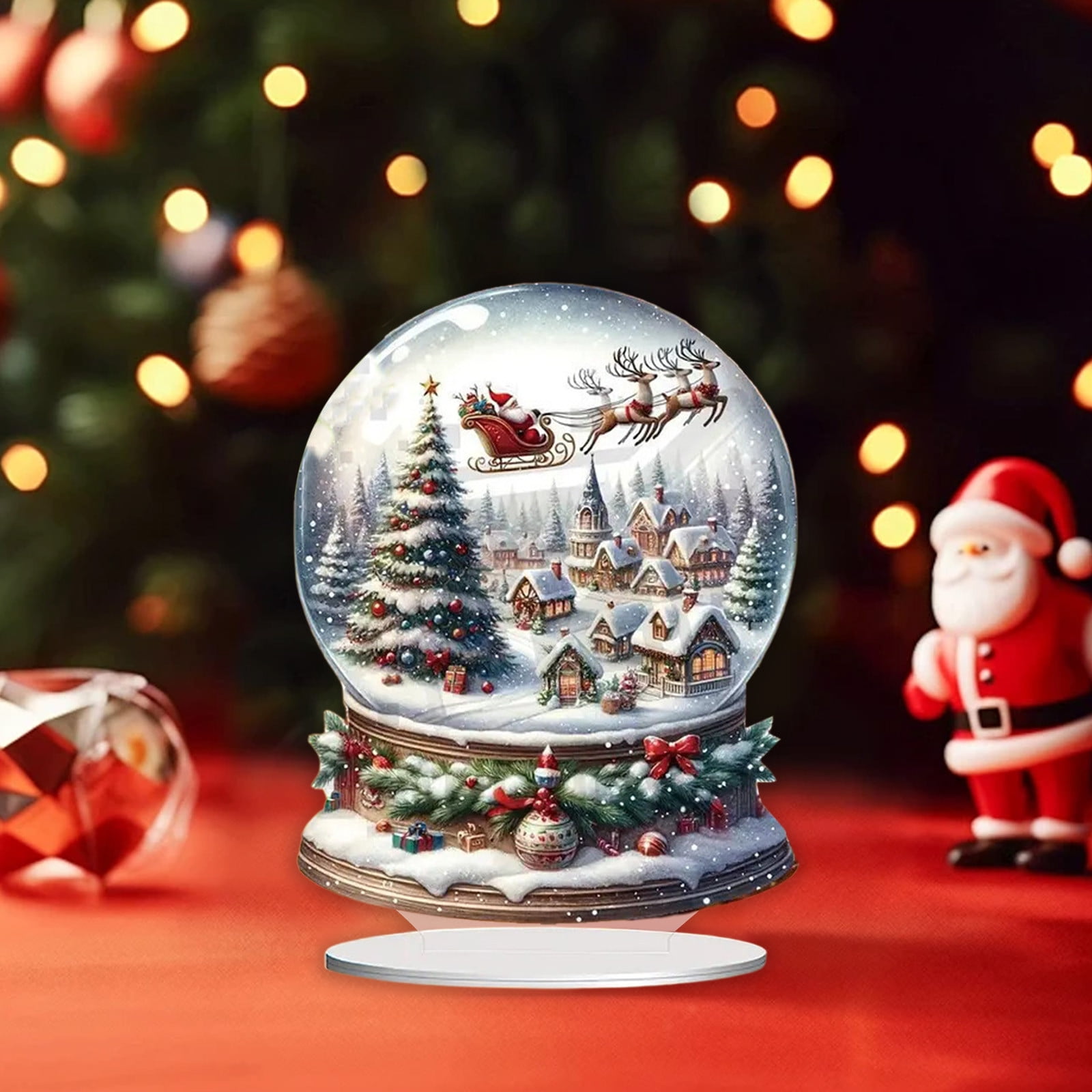 Kumdkd Acrylic Standing Plaques Ornament Crafts with 2D Holiday Designs ...