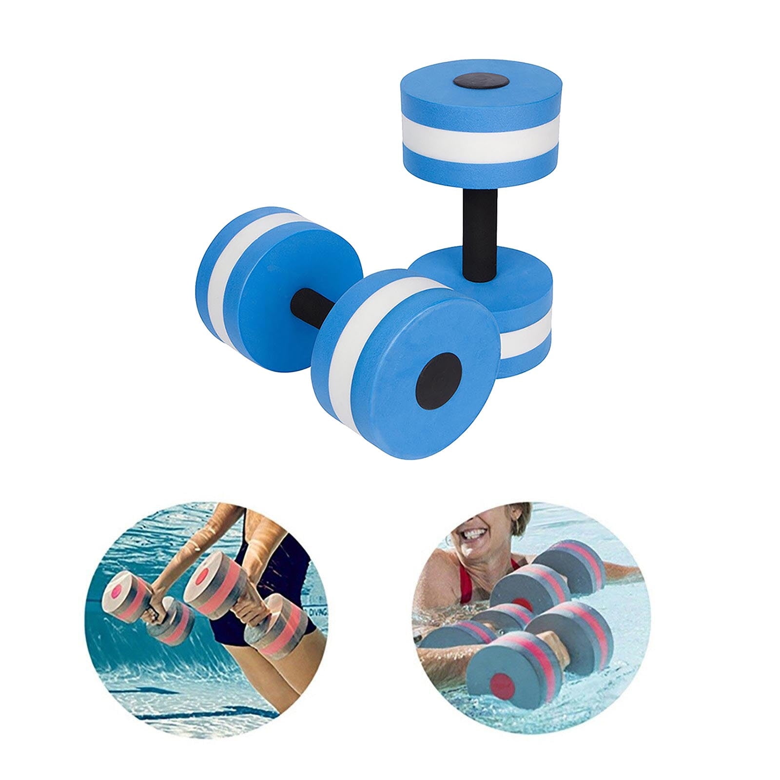 Kumdkd Aqua Fitness Dumbbells (2-Pack) - 5.9" EVA Foam Water Weights ...