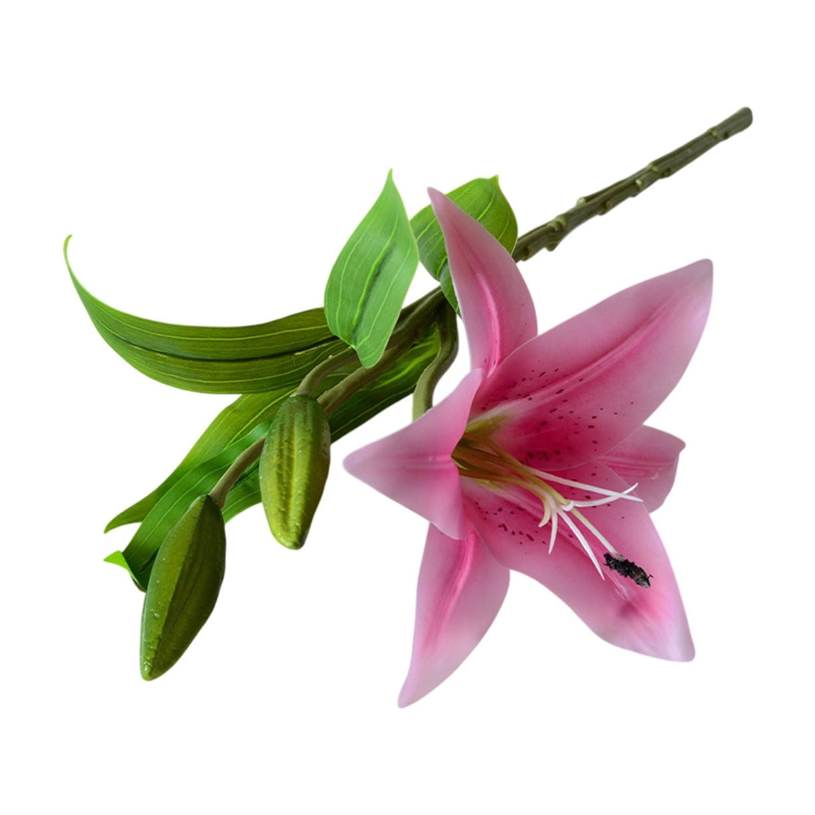 Kumdkd Artifical Lily Flowers, Long Stem Artificial Stargazer Lilies ...