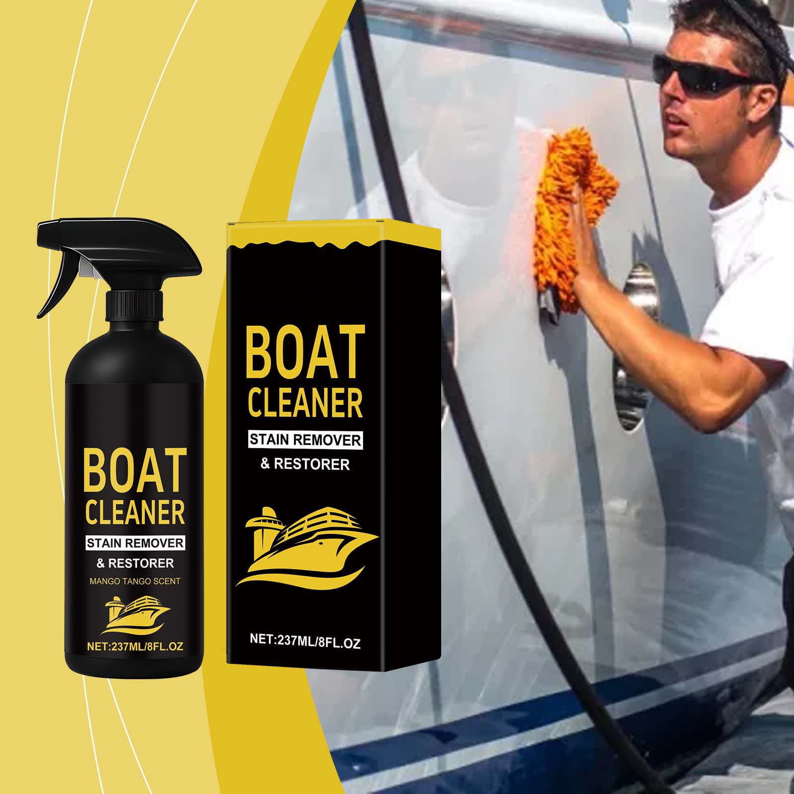 Kumdkd Boat Stain Remover Cleaner & Restorer, 237ml - Powerful Marine ...