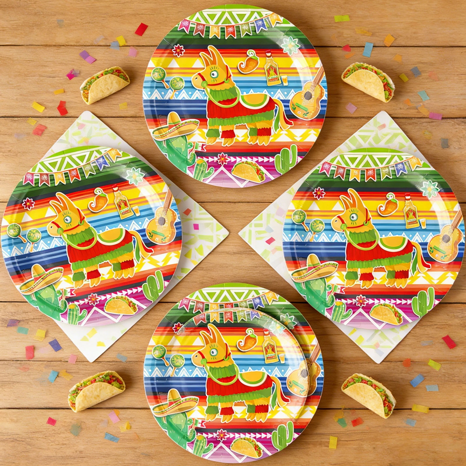 Kumdkd Carnival Paper Plates 10 Pack, 7in Disposable Party Plates for ...