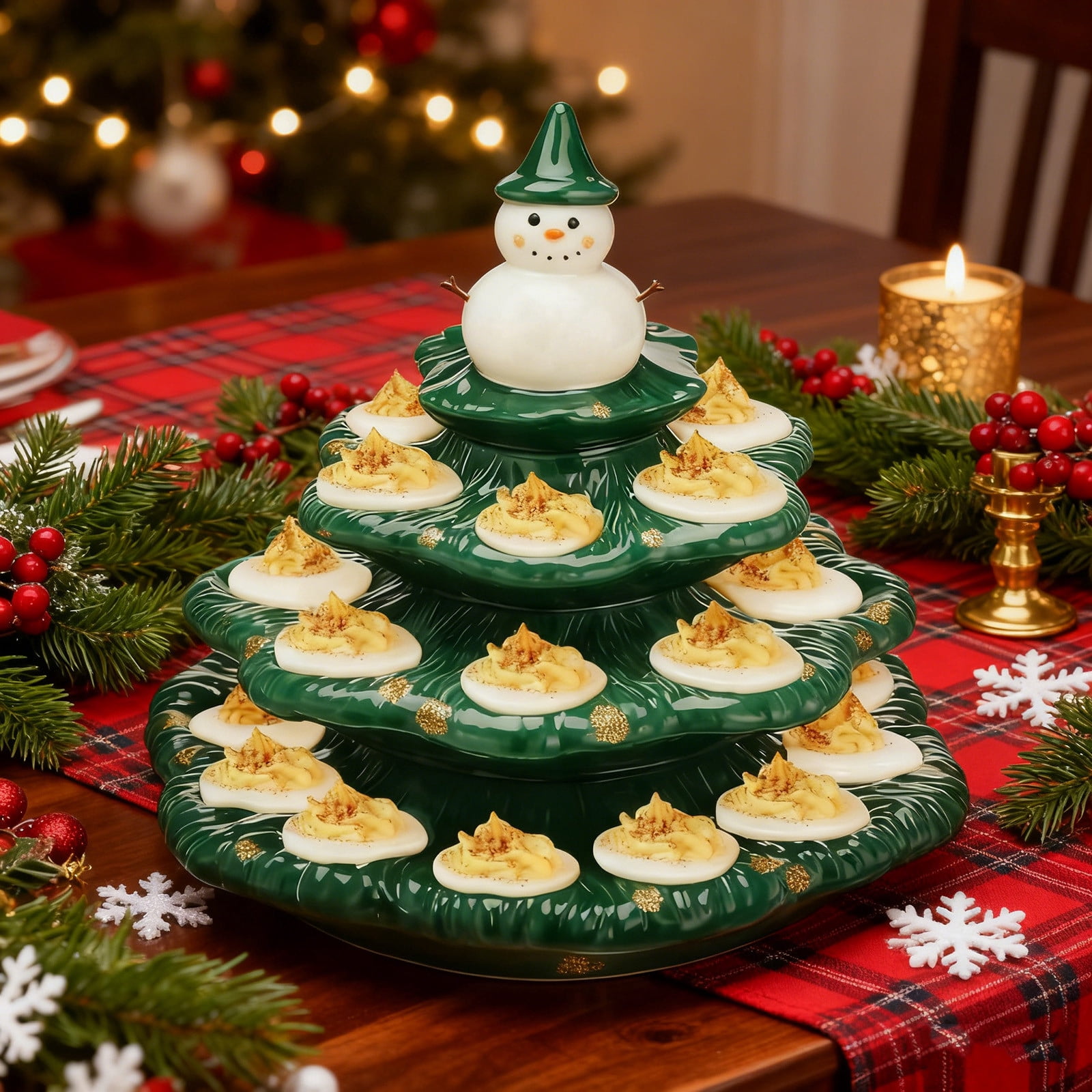 Kumdkd Deviled Egg Christmas Tree Resin Christmas Tree Deviled Egg ...