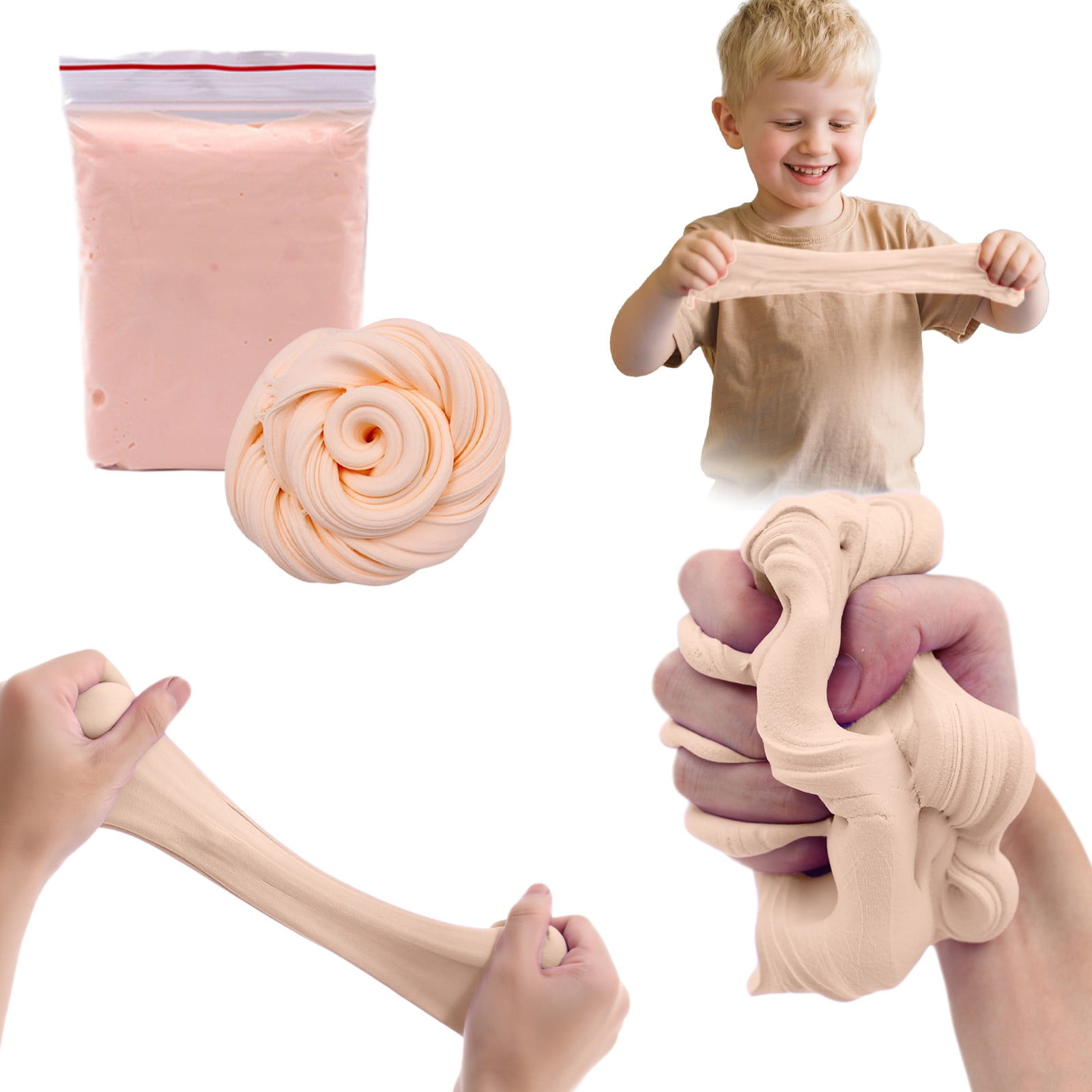 Kumdkd Furry Cloud Butter Slime Kit - Non-Toxic Stretchy Sensory Toys ...