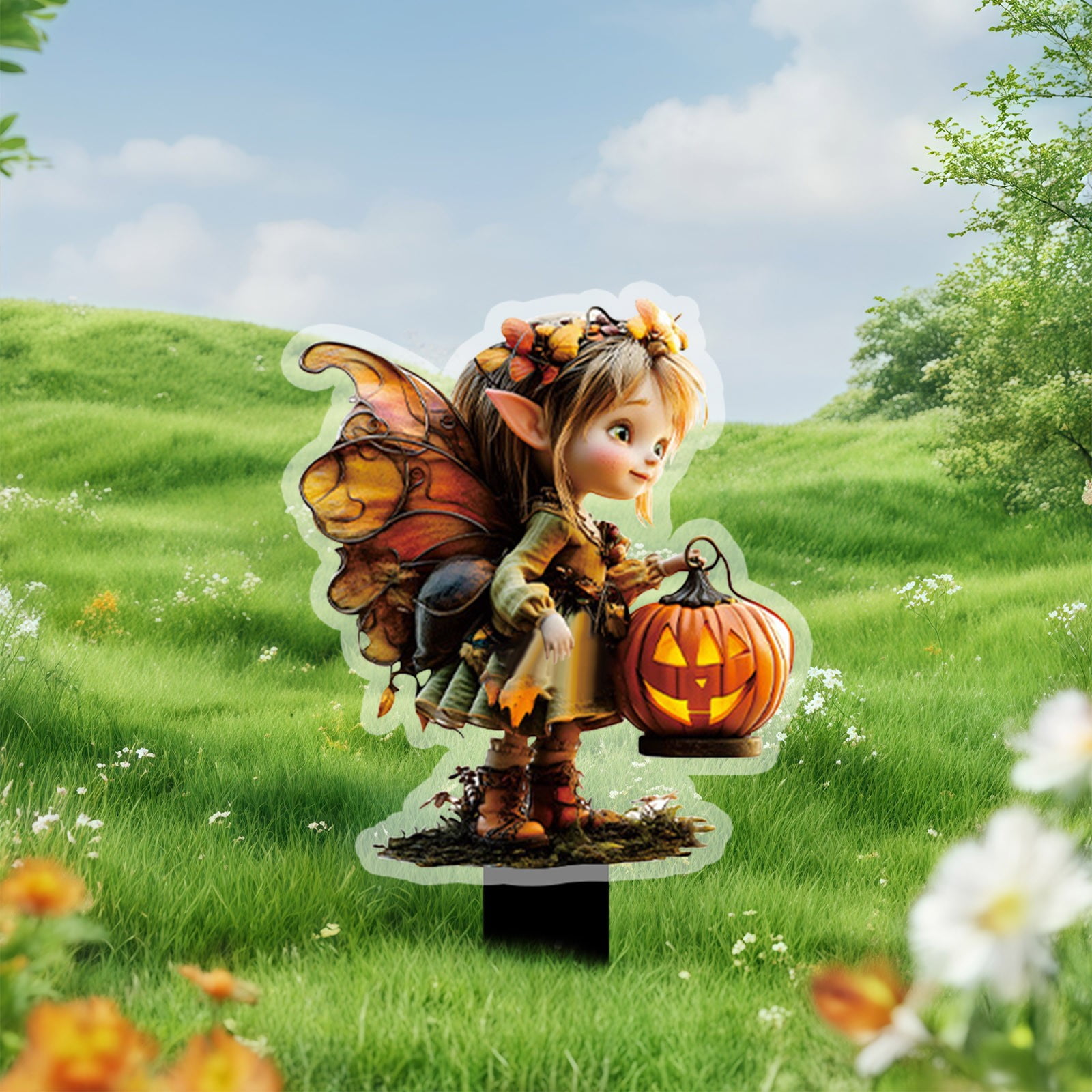 Kumdkd Halloween Pumpkin Yard Sign - 2D Acrylic Outdoor Decor with ...