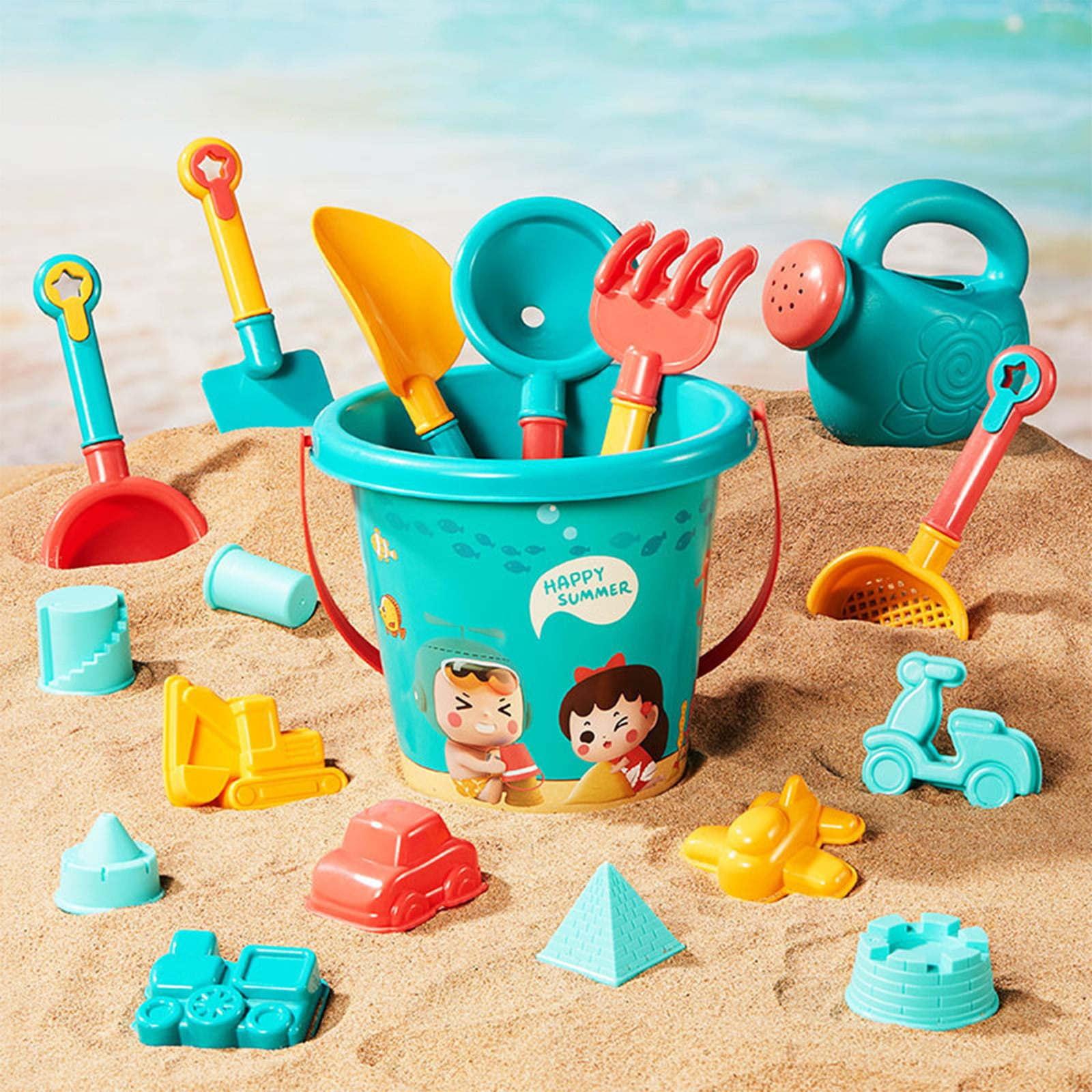 Kumdkd Kids Beach Sand Toy Set – 12-Piece Shovel & Bucket Combo for ...