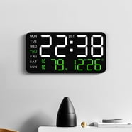 MOQIN Small Digital Alarm Clock for Bedrooms Bedside - Plug in Electric ...