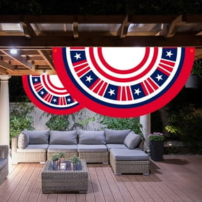 Patriotic Half Circle American Flags for Outdoor & Indoor Celebrations