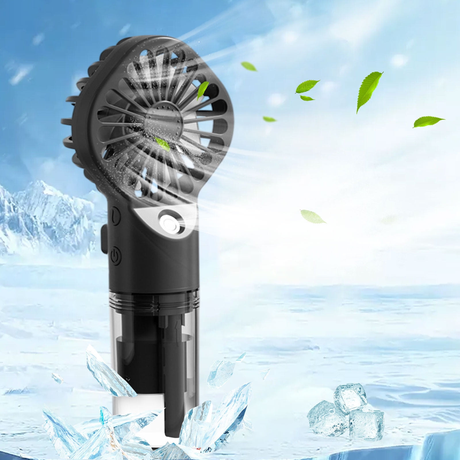 Kumdkd Portable Handheld Misting Fan, 3000mAh Rechargeable Battery ...