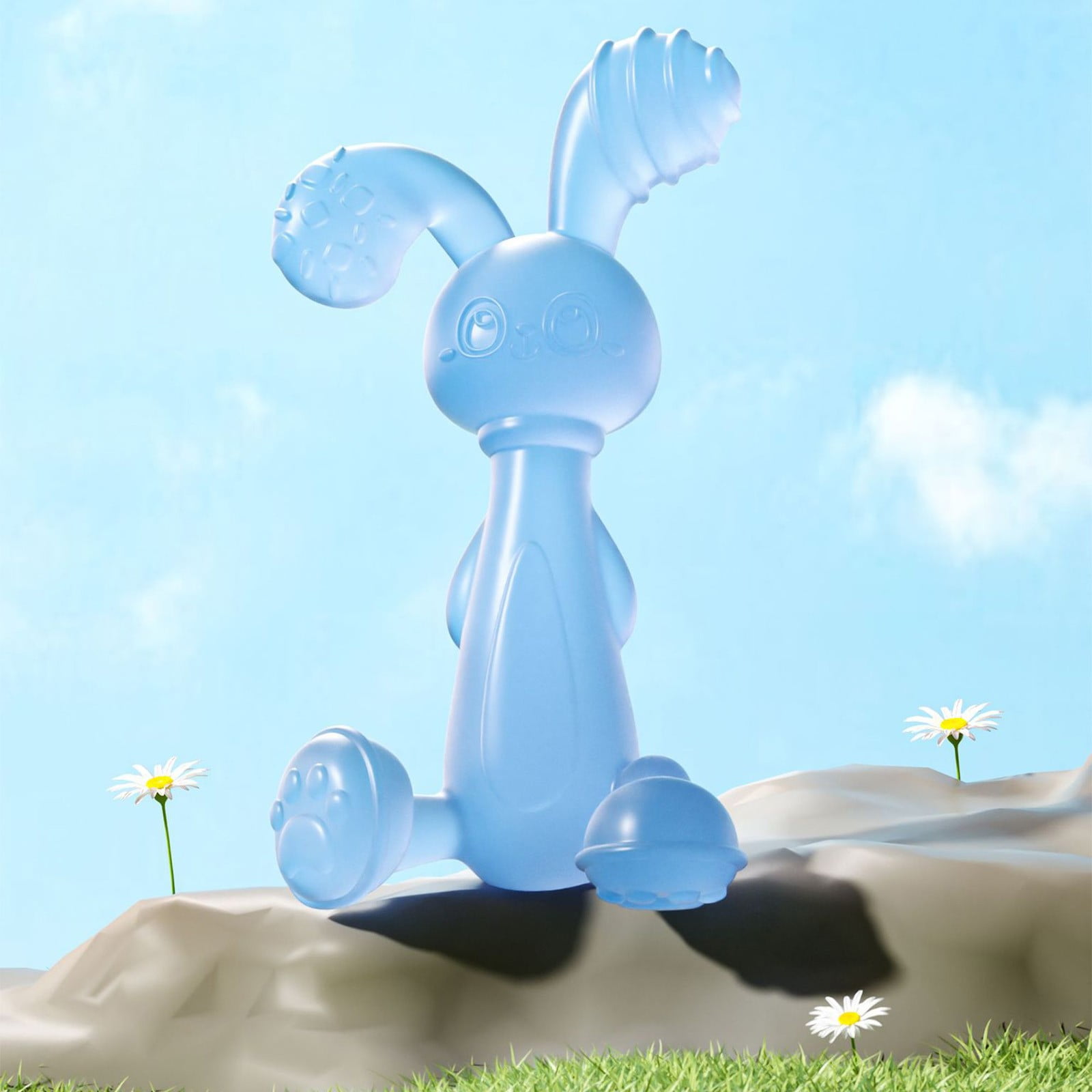 Kumdkd Rattle Teether Toy with Sensory Light & Sound – Soft Rubber ...