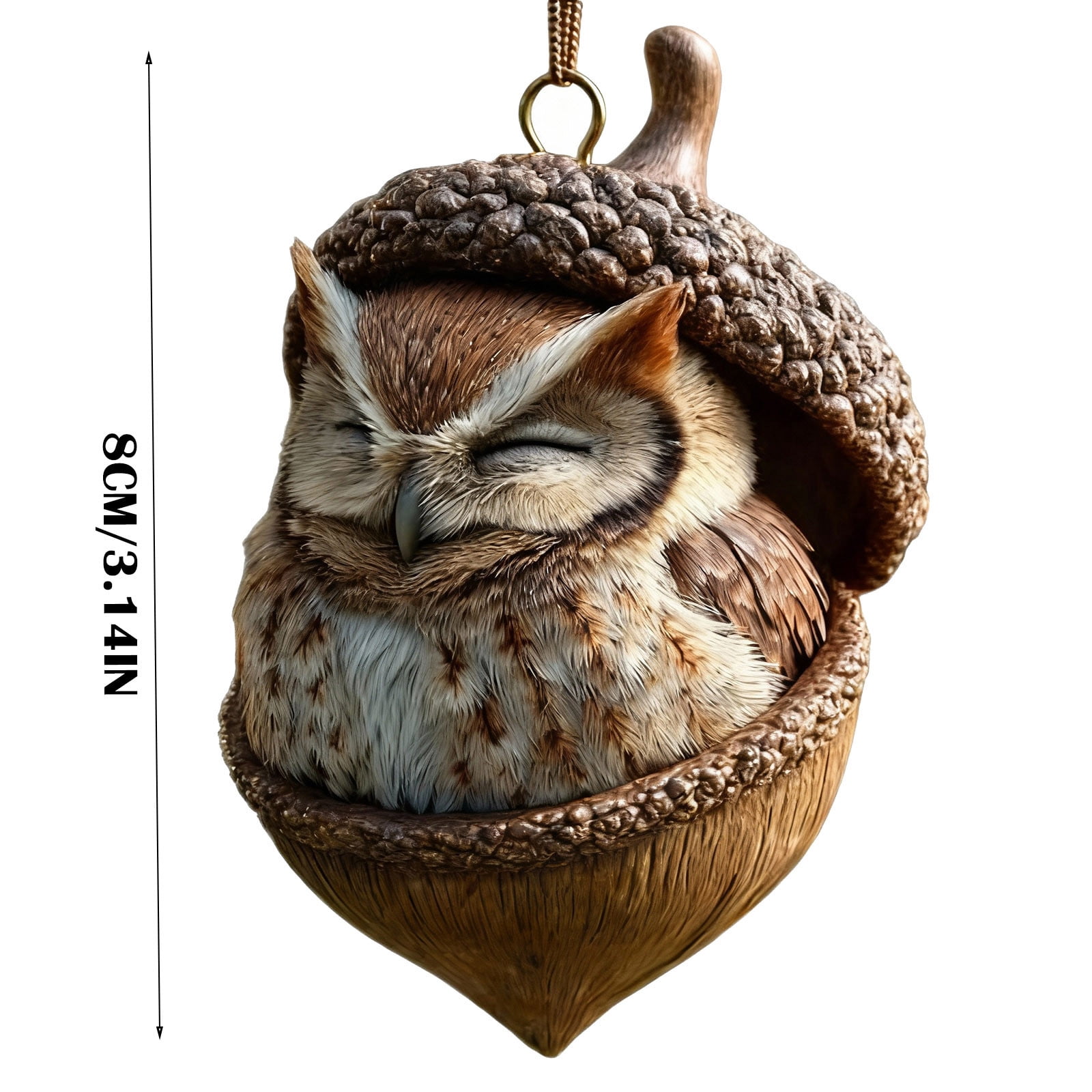 Kumdkd Resin Forest Animal Ornaments, Hazelnut Sleeping Critters ...