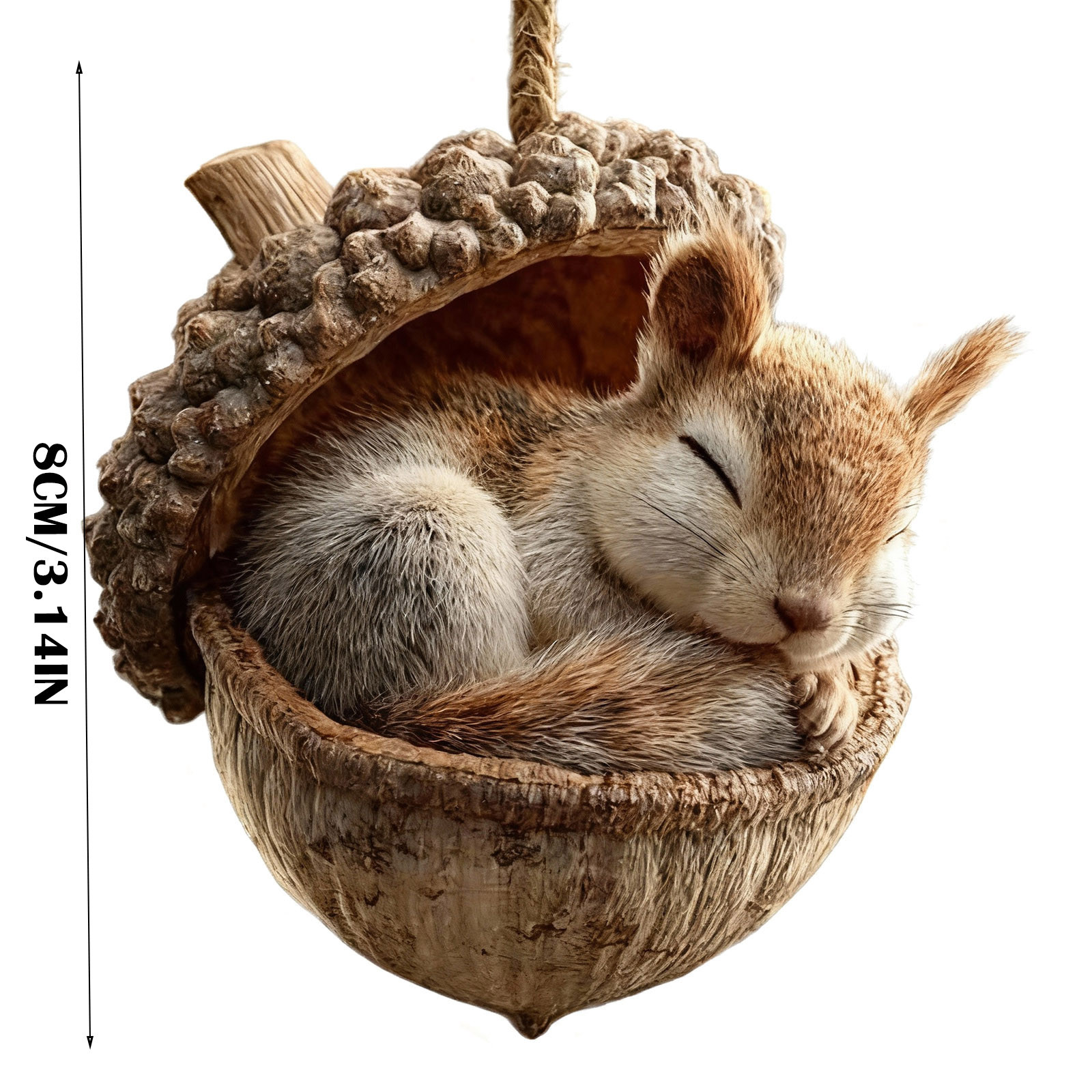 Kumdkd Resin Forest Animal Ornaments, Hazelnut Sleeping Critters ...