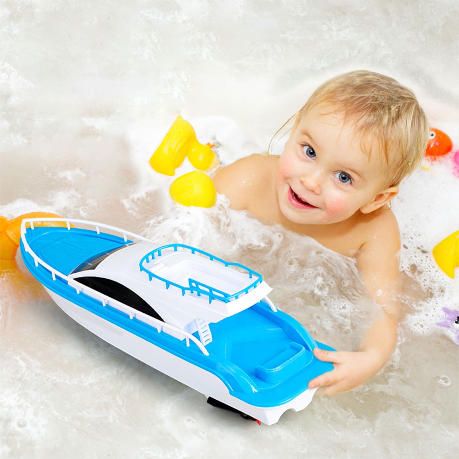 Kumdkd Self-Running Kids Boat Toy - Electric Pool & Bathtub Speedboat ...