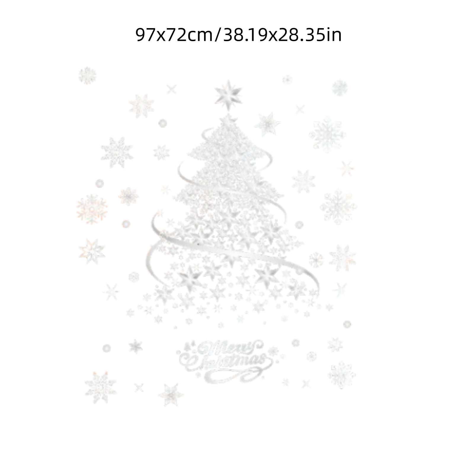 Kumdkd Silver Christmas Window Stickers, Cling Snowflake and Bell ...